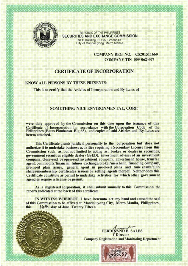 About Us – Something Nice Environmental Corp.