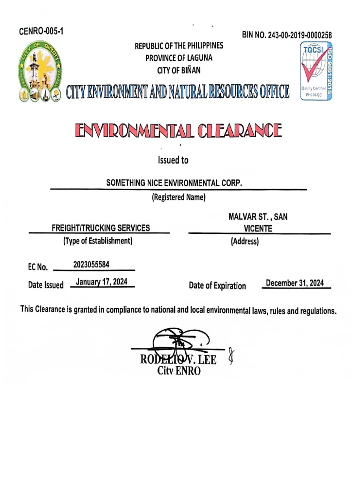 About Us – Something Nice Environmental Corp.