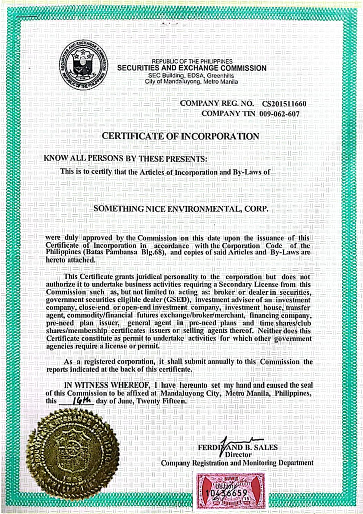 About Us – Something Nice Environmental Corp.